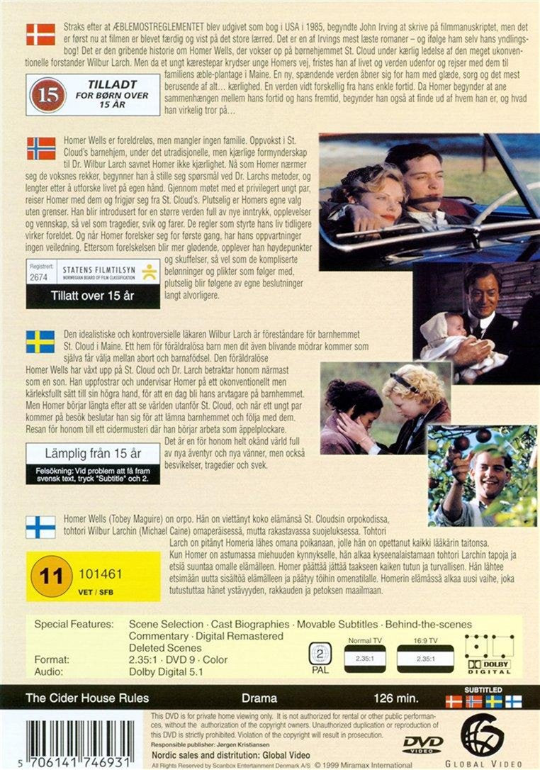 The Cider House Rules (DVD) – RetroHygge.dk